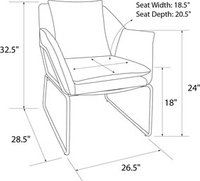 Modré sametové křeslo Avery – Støraa