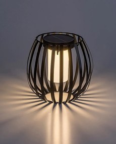 Rabalux Černá LED solární zahradní lampa Savoca 1W 77167