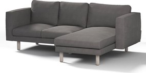 Potah na pohovku IKEA Norsborg 3-místná se šezlongem barva šedá látka pletený vzor