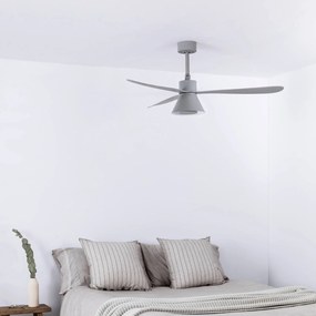 Stropní ventilátor Amelia Cone, LED světlo, šedá