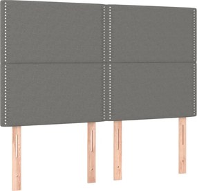 Box spring postel s matrací tmavě šedá 140x200 cm textil 3136518
