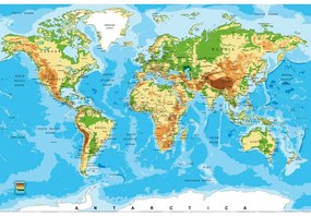 Vliesová fototapeta Mapa světa 375 x 250 cm + lepidlo zdarma / MS-5-0261 vliesové fototapety na zeď DIMEX
