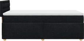 Box spring postel s matrací černá Single textil 3286863