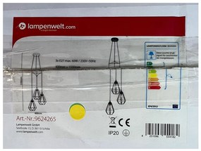 Lampenwelt | Lampenwelt - Lustr na lanku ELDA 3xE27/60W/230V | LW1132