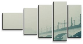 Sablio Obraz - 5-dílný Železniční most - 100x60 cm