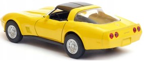 008805 Kovový model auta - Nex 1:34 - 1982 Chevrolet Corvette Coupe Žlutá