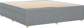 Rám postele bez matrace světle šedý 200 x 200 cm textil 3284963