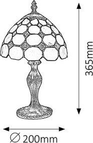 Brilagi - Tiffany vitrážová stolní lampa DORAN 1xE14/40W/230V