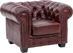 Křeslo z pravé kůže Chesterfield II