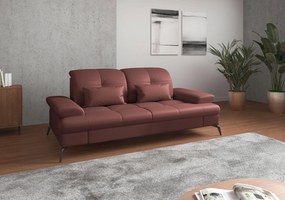 XXXLutz 2,5SEDÁK, červenohnědá, kombinace pravá kůže/látka Sit & More - Pohovky - 000144011792