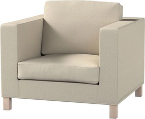 Potah na křesko IKEA Karlanda, krátký barva béžová látka pletený vzor