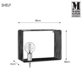 Markslöjd 107815 - Nástěnné svítidlo SHELF 1xE27/60W/230V