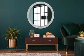 Kulaté dekorativní zrcadlo Rybí kost fi 90 cm