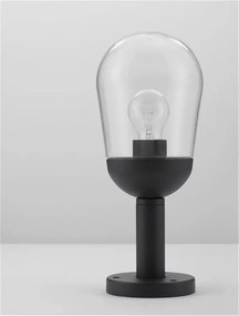 NV 9060195 Venkovní sloupkové svítidlo OMIKA tmavě šedý hliník a čiré sklo E27 1x12W 220-240V bez žárovky IP54 - NOVA LUCE