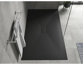 Mexen Hugo, SMC obdélníková sprchová vanička 160 x 100 cm, černá matná, 42701016