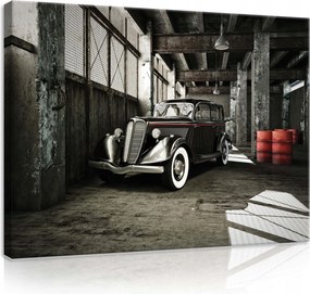 Obraz 80x60 Retro auto klasika industriální loft beton kov nostalgie