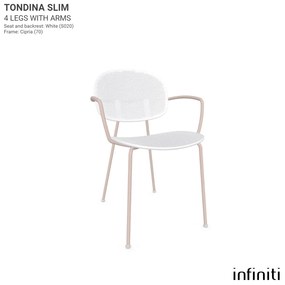 Venkovní židle z recyklovaného plastu Tondina Slim s opěradly Barva kovové konstrukce: Cipria 70, Barva sedáku a opěradla z recyklovaného plastu:…