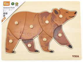 Dřevěná montessori vkládačka - medvěd
