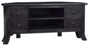 vidaXL TV stolek kávově černý 100x40x45 cm masivní mahagonové dřevo