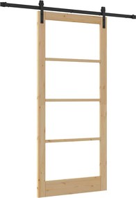 Posuvné dveře ORKDAL Přirozená a černá 93 x 211 cm 3331841
