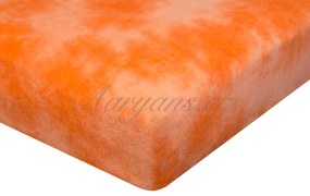 Aaryans Batikované prostěradlo froté oranžové Rozměry: 220x200 cm