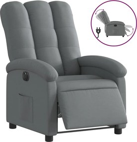 Elektrické polohovací křeslo tmavě šedé textil 3204069