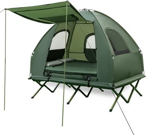 Costway 5 v 1 Camping Stan Camp Bed for 2 People Nafukovací matrace Polštář