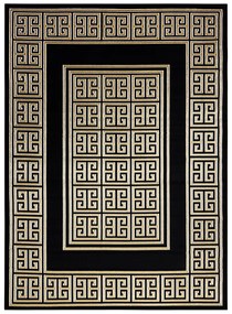Dywany Łuszczów Kusový koberec Gloss 6776 86 greek black/gold Rozměry koberců: 180x270