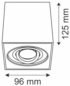 Bodové svítidlo HADAR Q1 1xGU10/10W/230V černá
