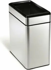 Simplehuman Odpadkový koš  – 10 l / hranatý/ otevřený/ matná ocel