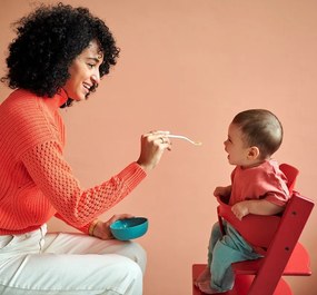 Dětské krmící lžičky Mio s dlouhou rukojetí, 2ks, 4m+, Mepal, růžové