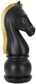 socha koně CAVALLO NERO E ORO 18,5X50 cm