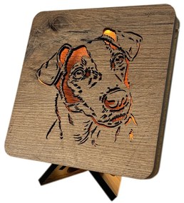 Li-Go "Jack Russell teriér" lampa 19x19cm provedení povrchu: bříza