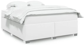 Box spring postel s matrací bílá 180x200 cm umělá kůže 3285222