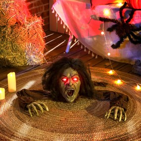 Outsunny Plazící se zombie dekorace na Halloween, zvuky, světla, na baterie