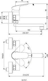 Ideal Standard CeraFlex - Dřezová baterie | s otočným vývodem 160 mm |