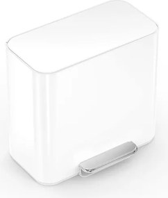Simplehuman pedálový odpadkový koš na tříděný odpad DUAL MINI 15 L bílá ocel CW2122