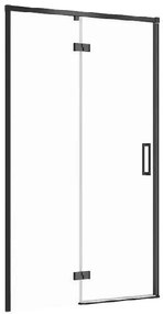 Cersanit Larga - Sprchové dveře 120x195 cm, levé, černá/čiré sklo S932-130