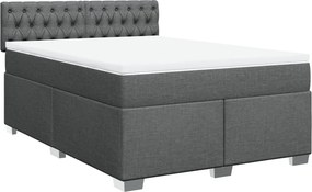 Box spring postel s matrací tmavě šedý 140 x 190 cm textil 3285891