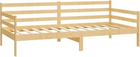Válenda s matrací 90 x 200 cm masivní borové dřevo 3083594