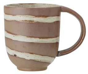 Bloomingville Keramický hrnek Peony 350 ml A, hnědá barva, keramika