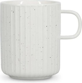 Bílý hrnek z kostního porcelánu 410 ml Ora Gloss – Salt&amp;Pepper