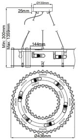 Kichler KL-CRYSTAL-SKYE-P-A- LED Koupelnový lustr CRYSTAL SKYE 6xG9/3W/230V IP44