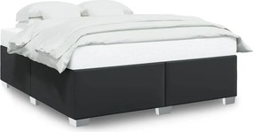 Rám postele černá 200 x 200 cm umělá kůže 3284572