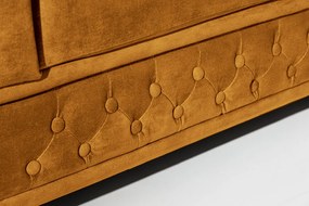 Designová trojsedačka Chesterfield 205 cm hořčičný samet