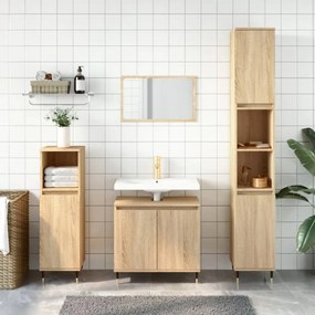 Koupelnová skříňka dub sonoma 58 x 33 x 60 cm kompozitní dřevo - Default Title