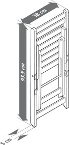 Tchibo - Balkónová jídelní souprava »Lenja« s regálem - barva: hnědá