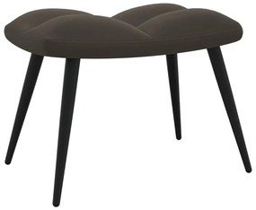 Relaxační křeslo Molde se stoličkou - samet | tmavě šedé