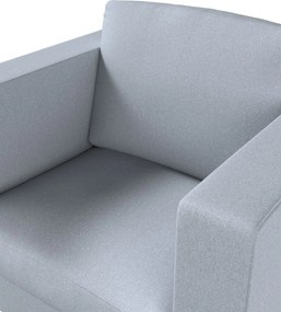 Potah na křesko IKEA Karlanda, krátký barva modrá látka pletený vzor
