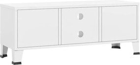 Industriální TV skříňka bílá 105 x 35 x 42 cm kov 339619